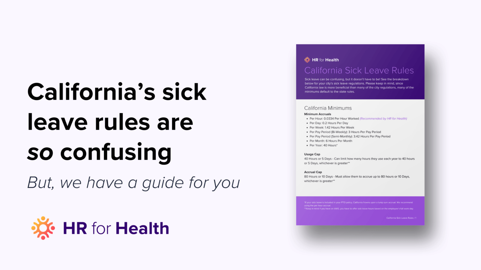2024 California Sick Leave Laws for Healthcare Employers